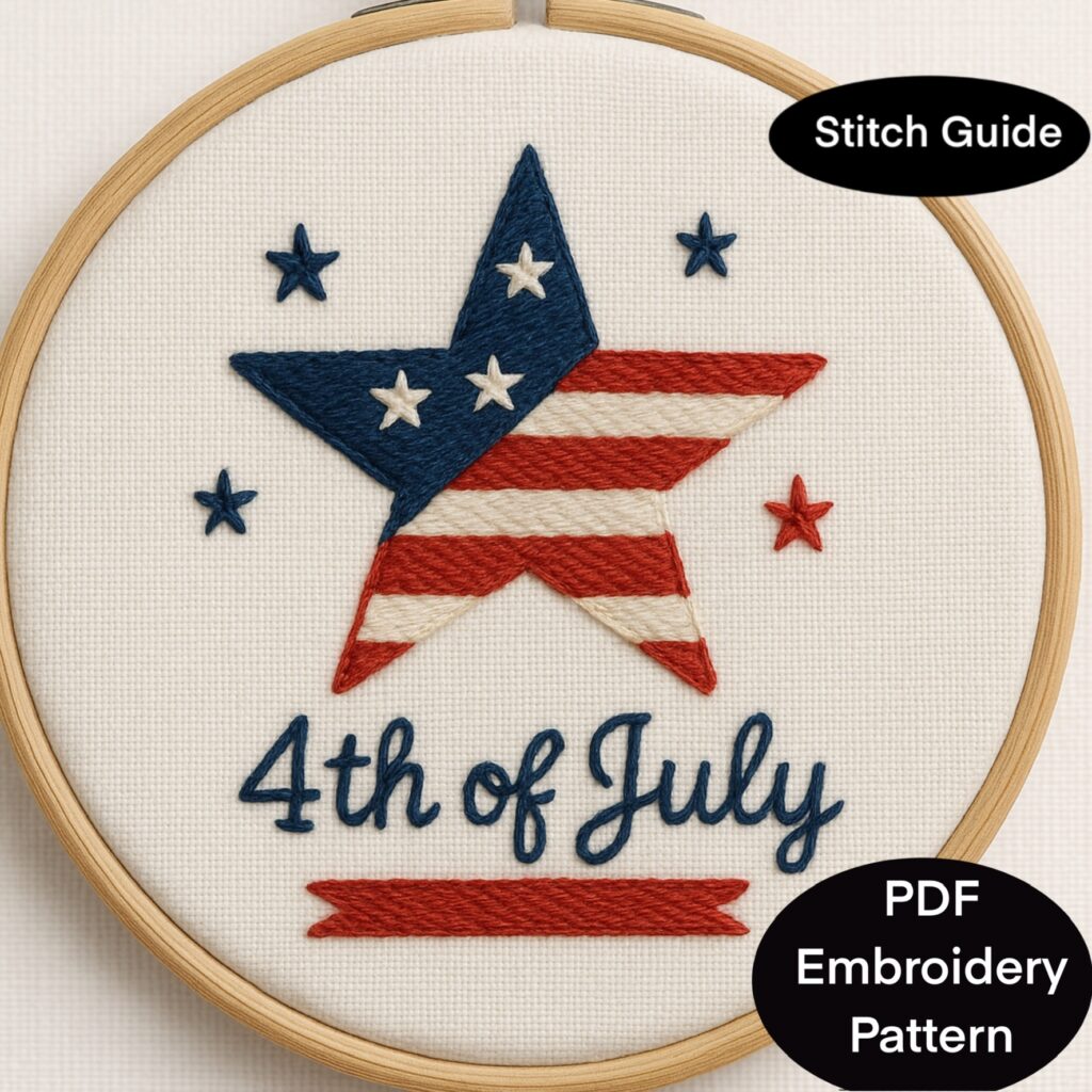 Stars and Stripes Free Embroidery Pattern - Itsostylish